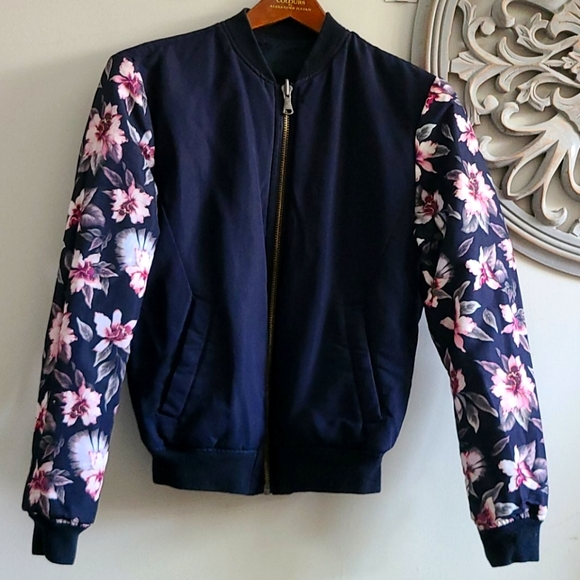 Jackets & Coats | Two Sided Bomber Jacket Sz M | Poshmark